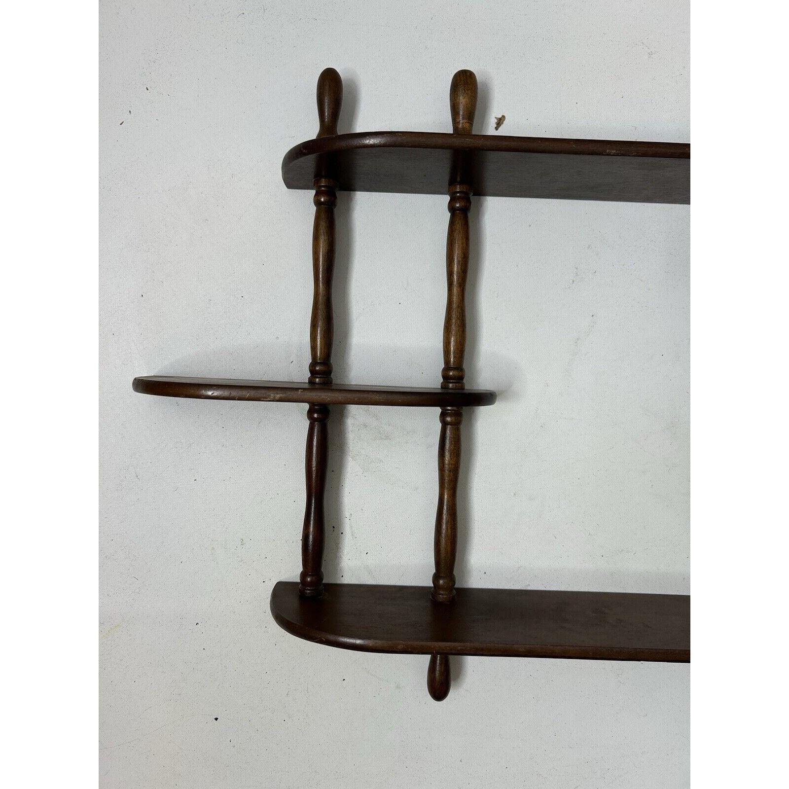 70s MCM Mid Century Modern Jacobean Spindle Tiered Wall Decorative ...