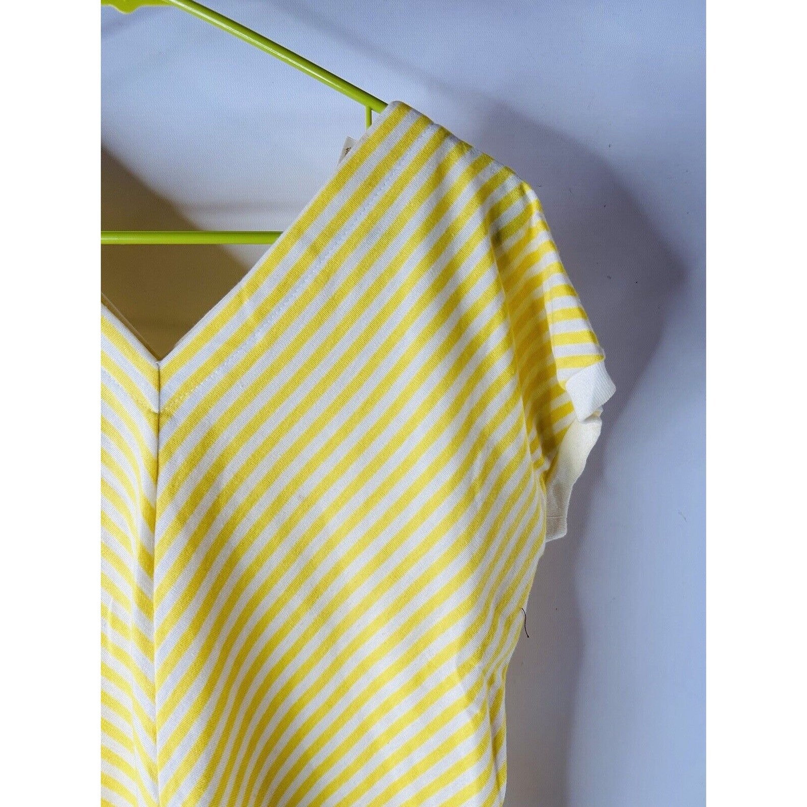 80s Womens Large Striped Short Sleeve V Neck Shirt Blouse USA Preppy ...
