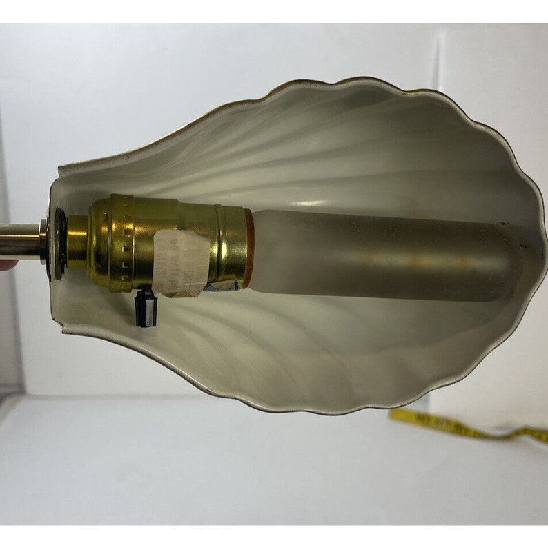 1970s MCM Regency Leviton Clam Shell Brass Pharmacy Floor Lamp Light ...