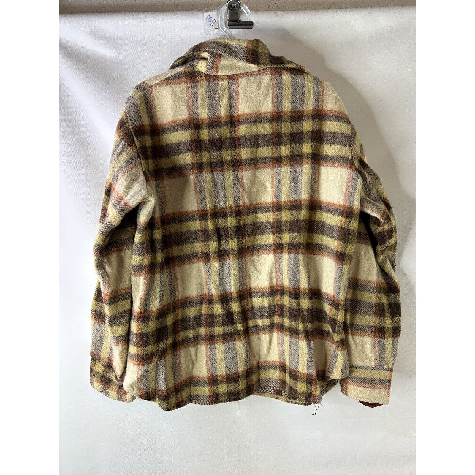 1960s US Navy Corp Military Wool Plaid Button Jacket Shirt Mens Medium ...