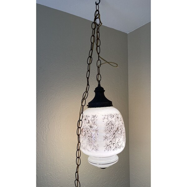 Vintage Swag Lamp - Etsy