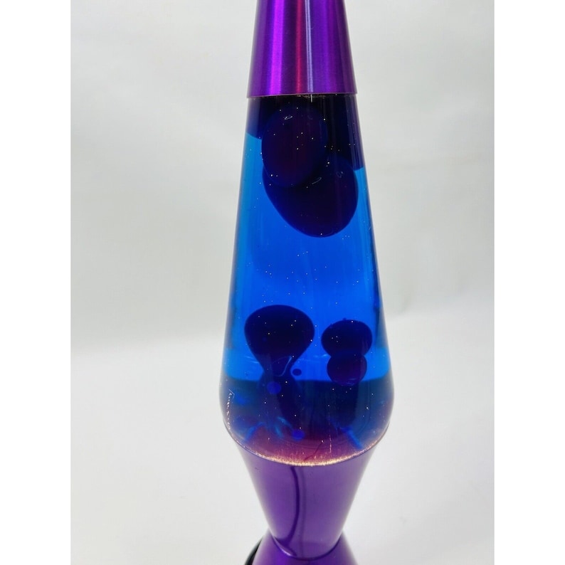 90s Lava Lamp Lite Purple Base Blue Wax Trippy Psychedelic - Etsy