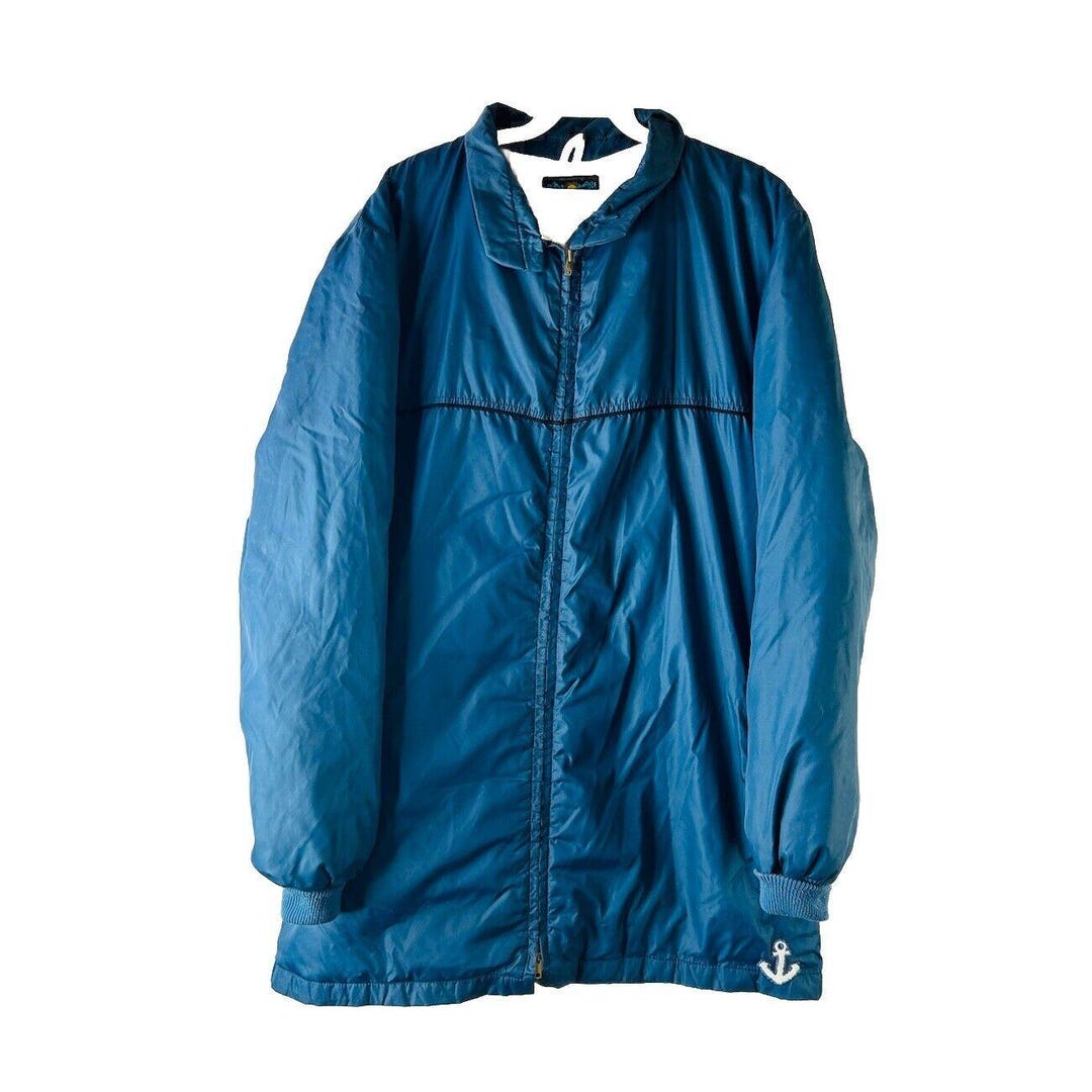 1970s Eddie Bauer Down Fill Zip Parka Coat Blue Mens Large, Eddie Bauer ...