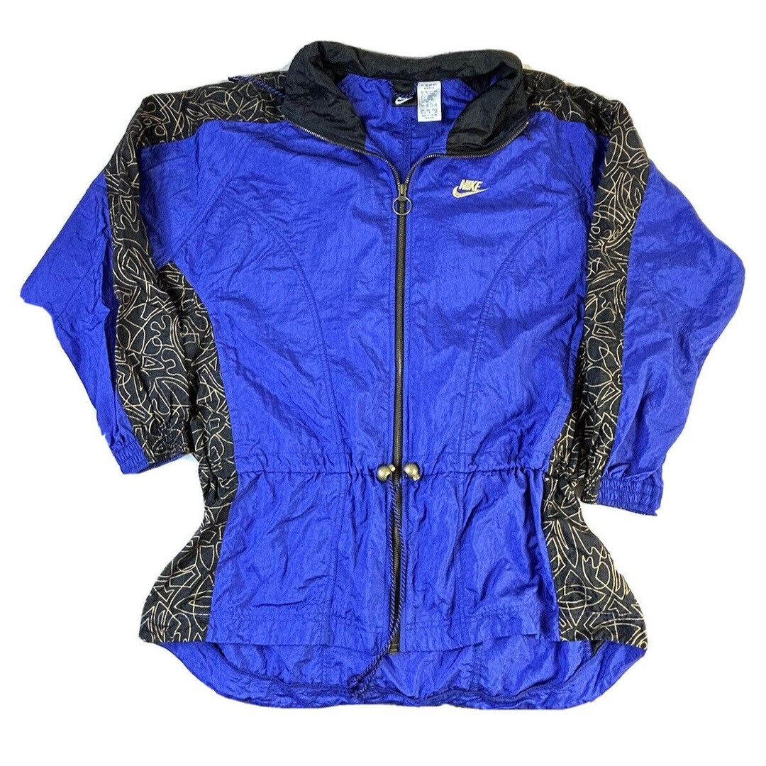 90s Nike Womens M Mini Swoosh Color Block Nylon Windbreaker Track ...