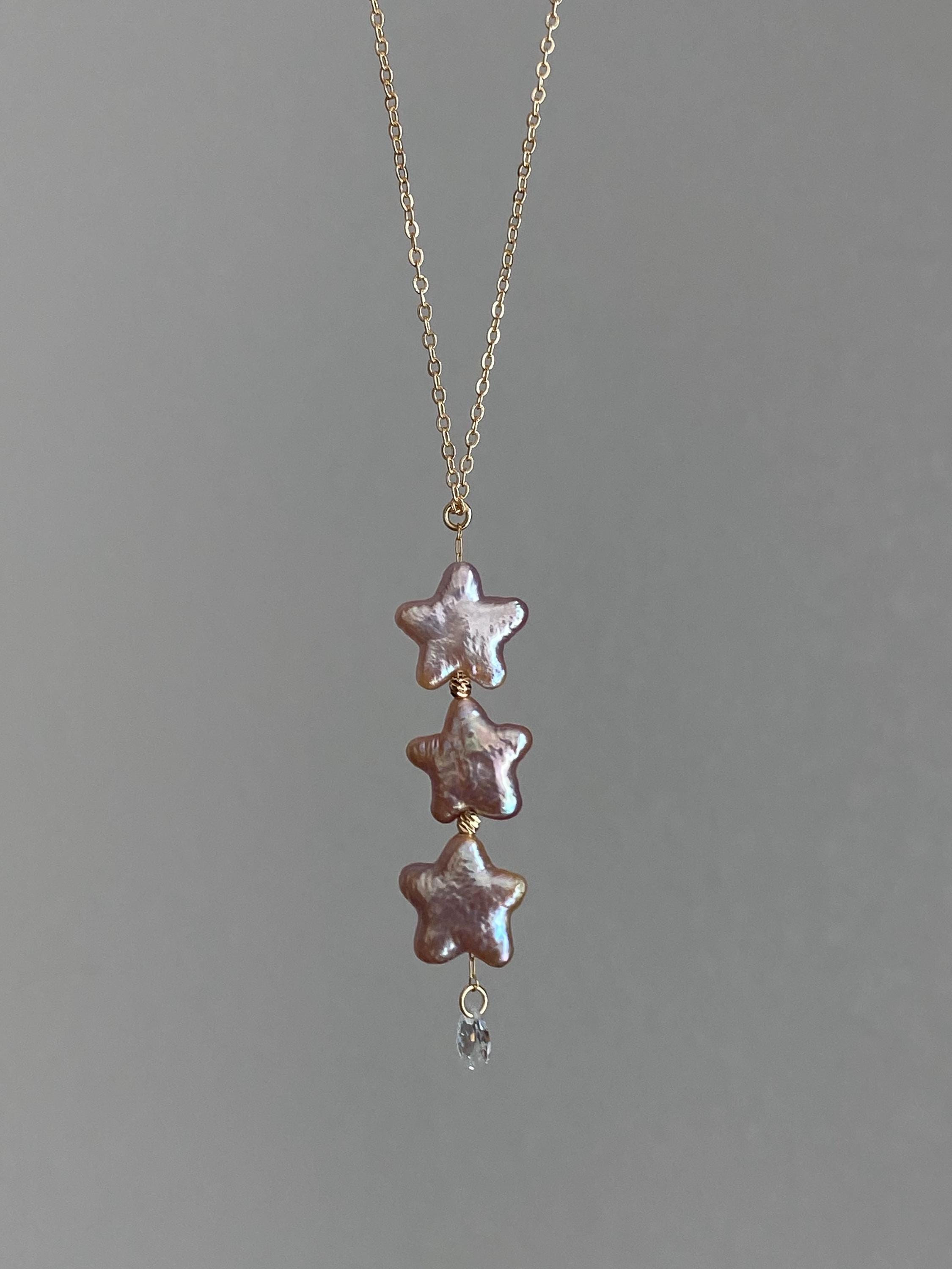 Handmade Starlit Dreams Baroque Star Pearl Necklace Dainty Classic ...