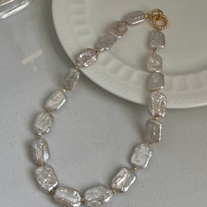 Lustrous Legacies Freshwater Baroque Pearl Square Shape With Real Gold ...