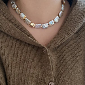 Lustrous Legacies Freshwater Baroque Pearl Square Shape With Real Gold ...