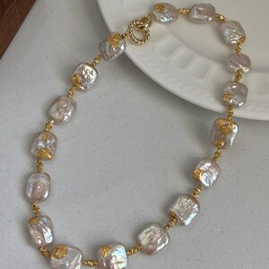 Lustrous Legacies Freshwater Baroque Pearl Square Shape With Real Gold ...