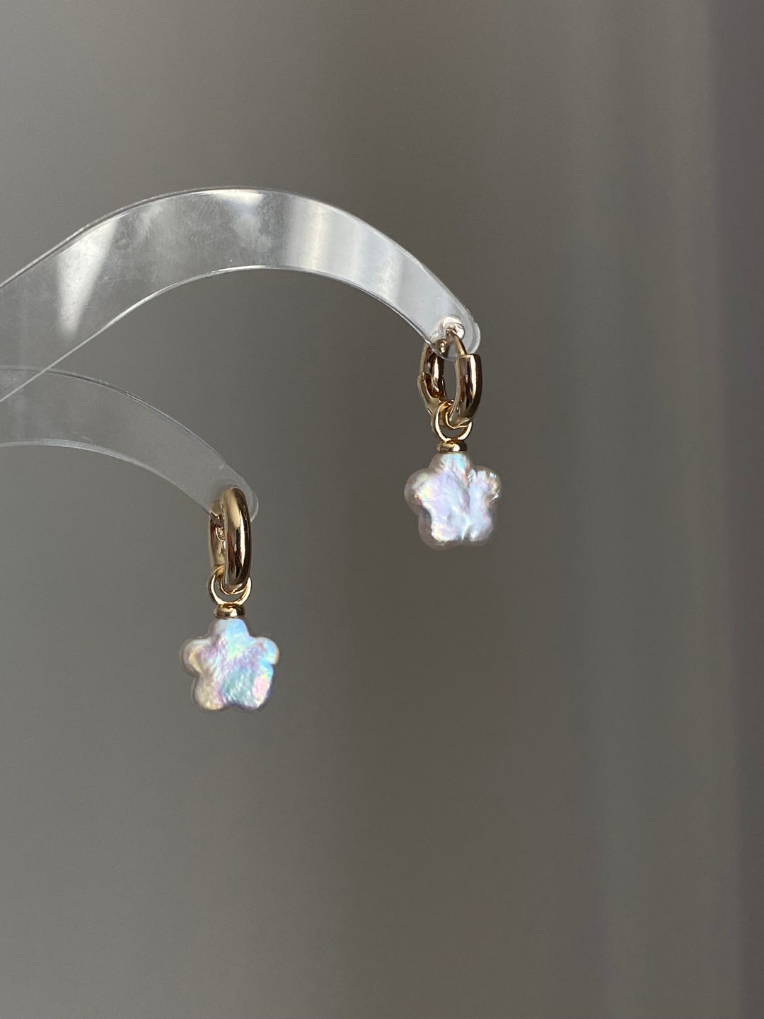 Sakura Baroque Pearl Earrings 3-in-1, Detachable Flower Pendant ...