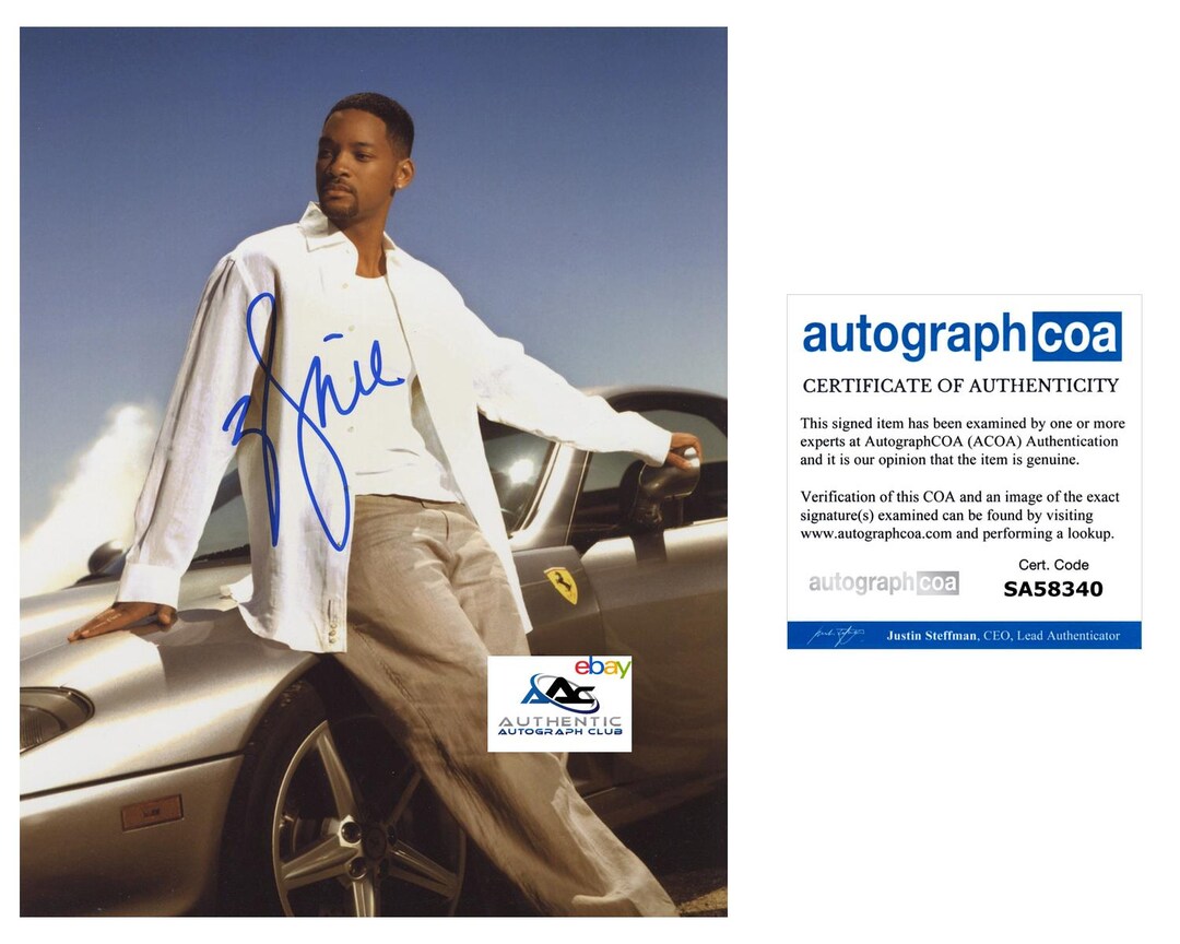 Will Smith Autograph Signed 8x10 Photo Fresh Prince of Bel Air Acoa - Etsy