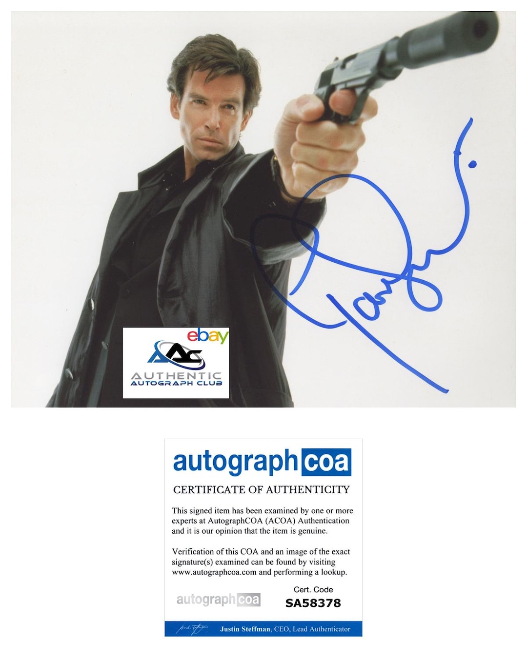 Pierce Brosnan Autograph Signed 8x10 Photo James Bond 007 World Not ...