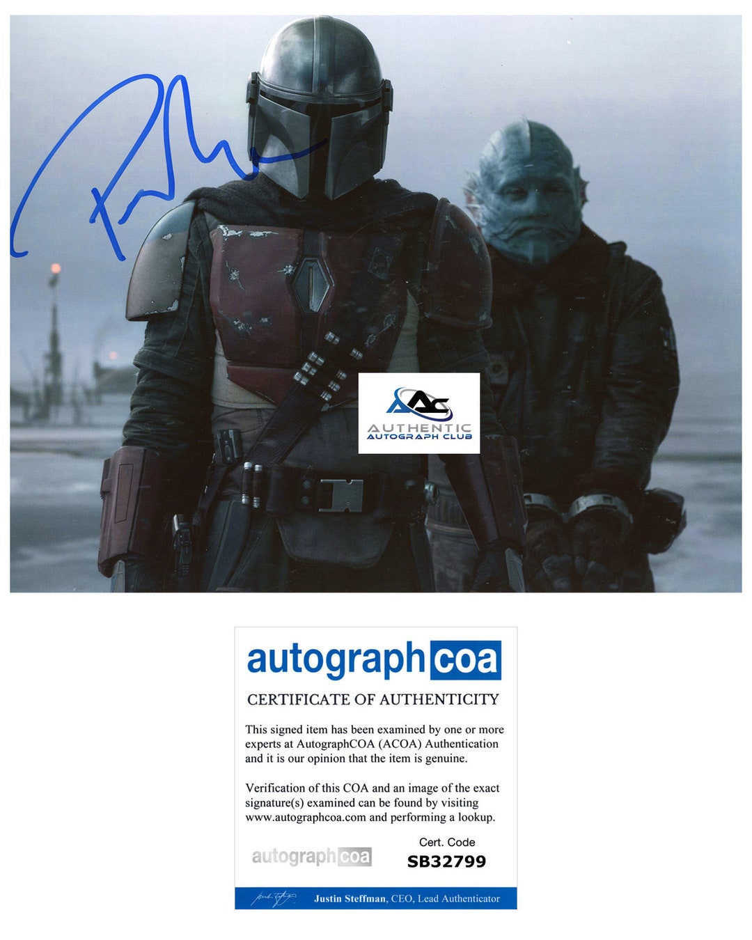 Pedro Pascal Autograph Signed 8x10 Photo Star Wars the Mandalorian Acoa ...