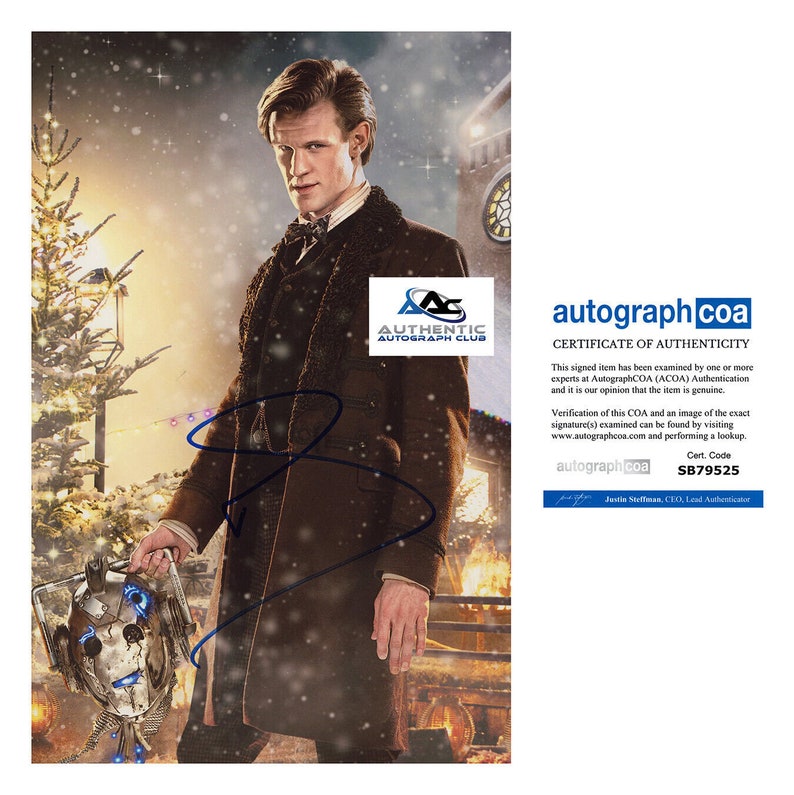 Matt Smith Autograph Signed 8x12 Photo Dr Doctor Who Acoa - Etsy