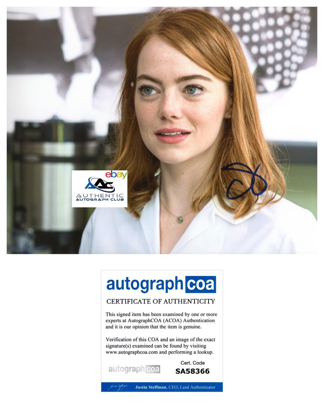 Emma Stone Autograph Signed 8x10 Photo La La Land Acoa - Etsy UK