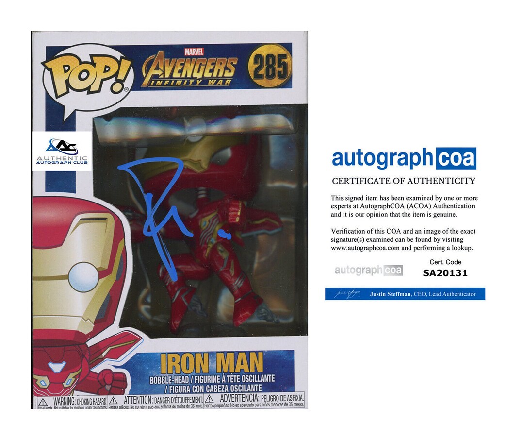Robert Downey Jr Autograph Signed Marvel Avengers Iron Man - Etsy