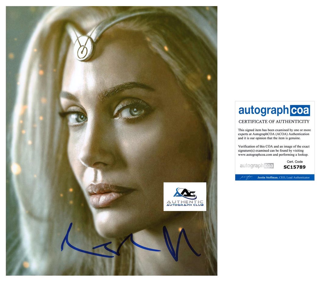 Angelina Jolie Autograph Signed 8x10 Photo Marvel the Eternals Thena ...