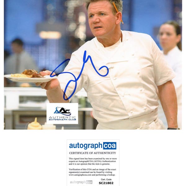 Gordon Ramsay Autograph - Etsy