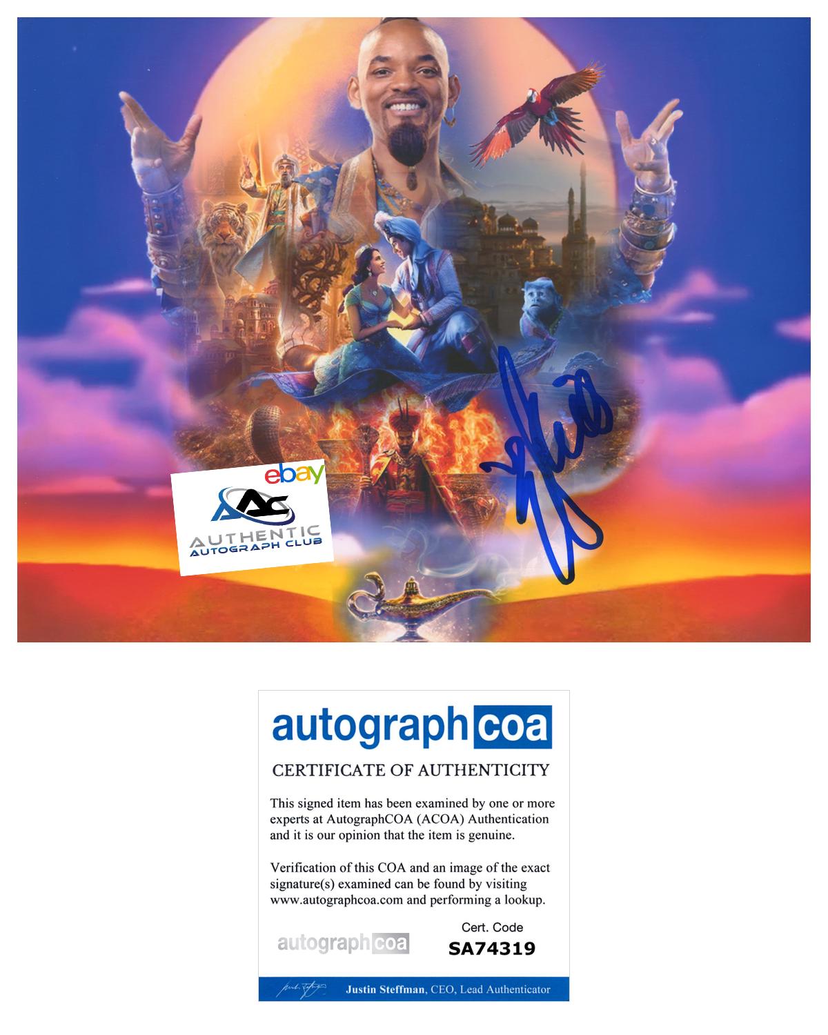 Will Smith Autograph Signed 8x10 Photo Aladdin Acoa - Etsy
