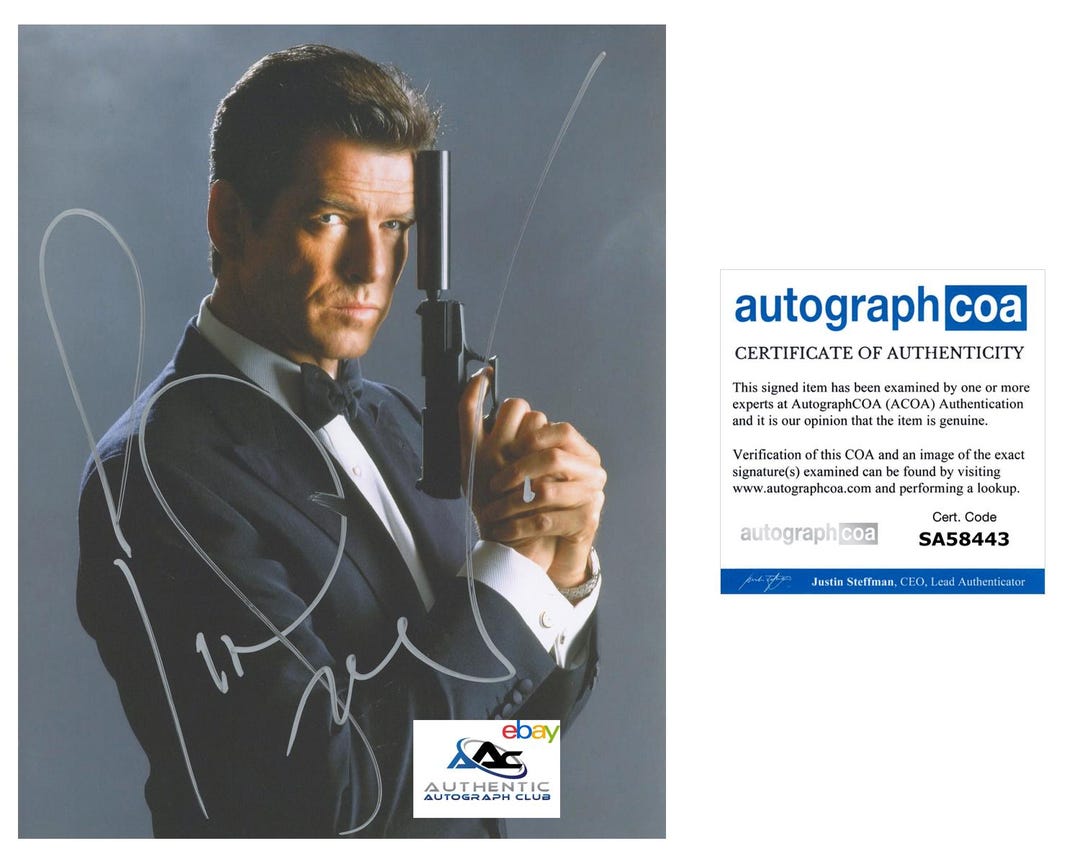 Pierce Brosnan Autograph Signed 8x10 Photo James Bond 007 Goldeneye ...