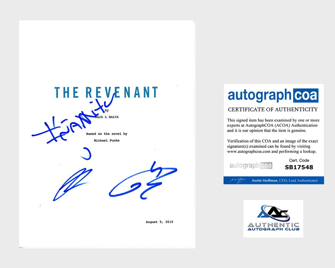 Leonardo Dicaprio, Tom Hardy, Inarritu Signed the Revenant Full Script Acoa - Etsy