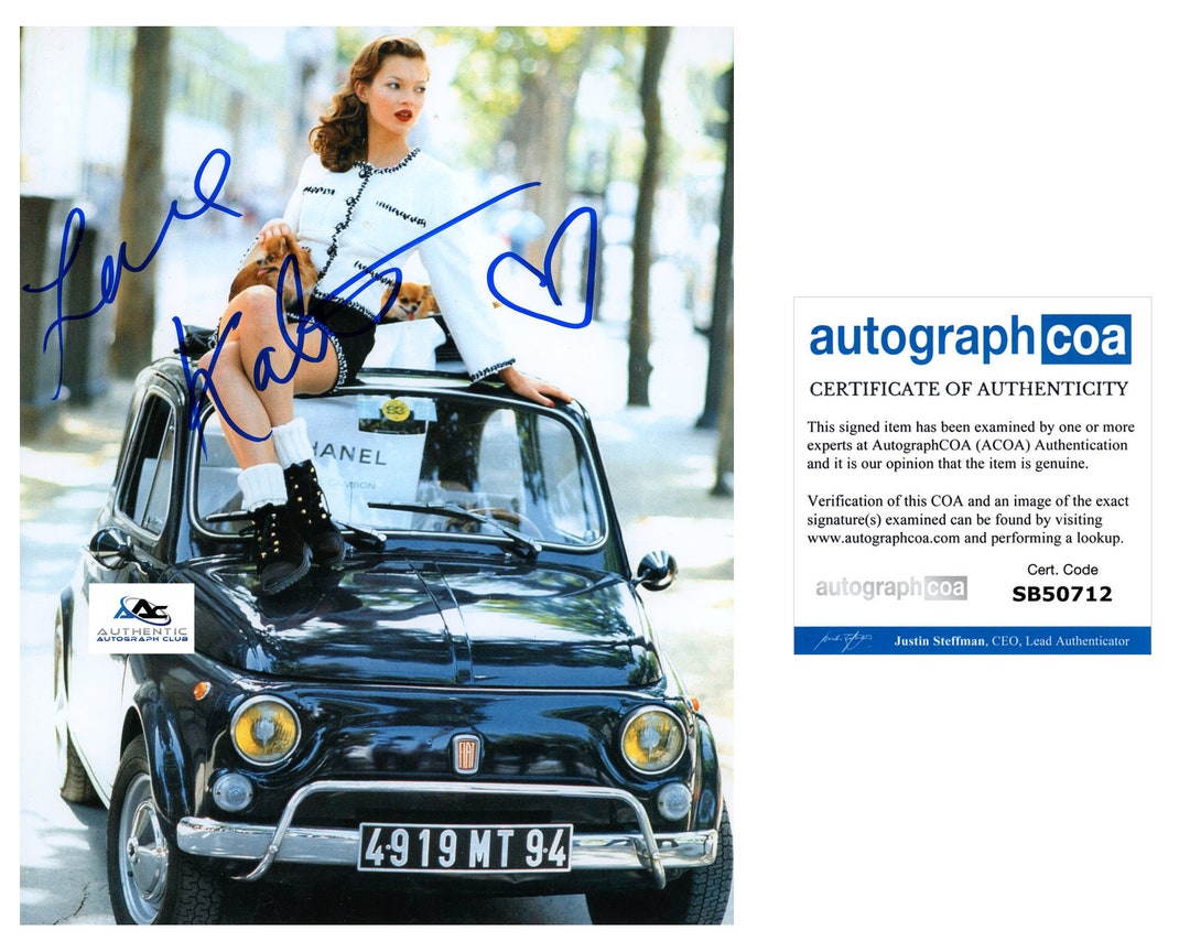 Supermodel Kate Moss Autograph Signed 8x10 Photo Acoa Coa - Etsy