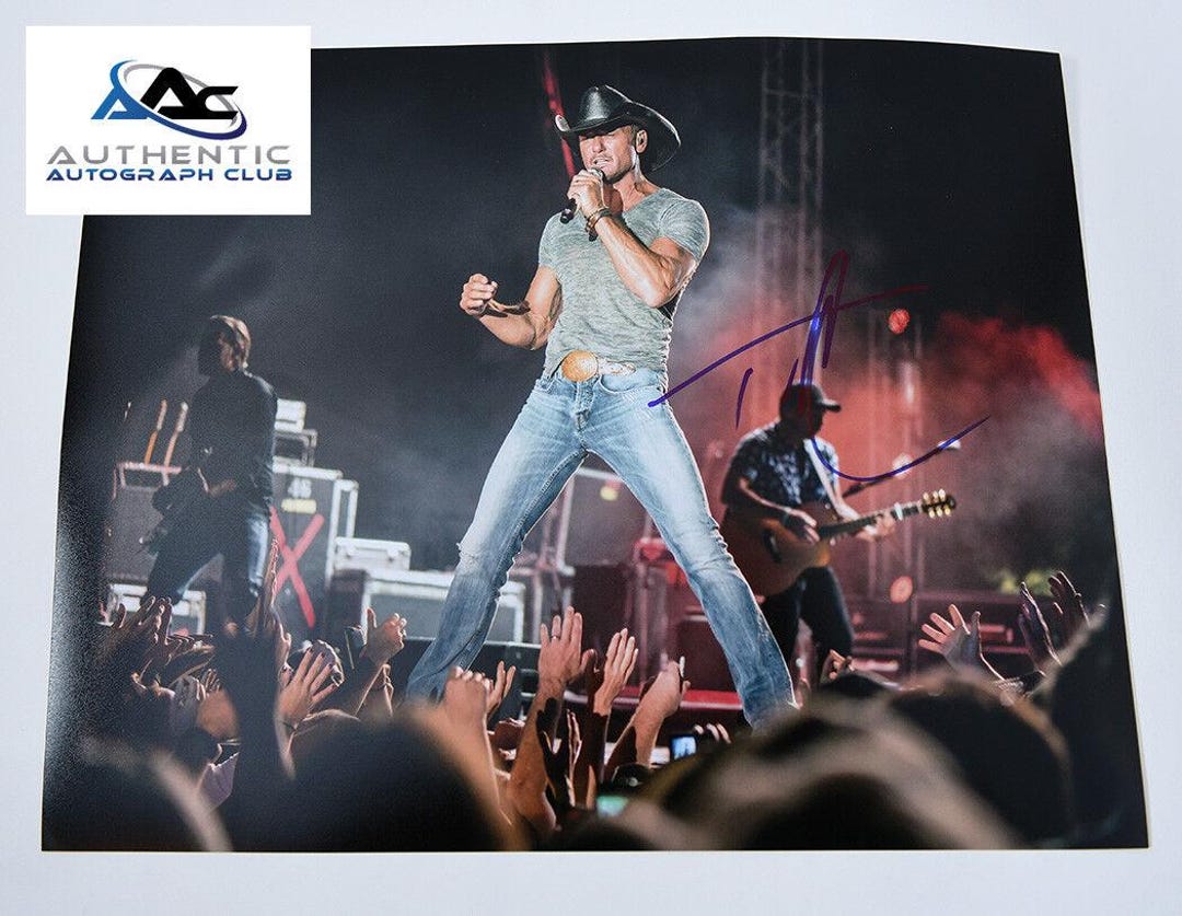 Tim Mcgraw Autograph Signed 11x14 Photo Musician Country Singer Coa - Etsy