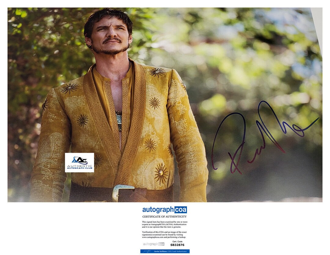 Pedro Pascal Autograph Signed 12x18 Photo Game of Thrones Acoa - Etsy