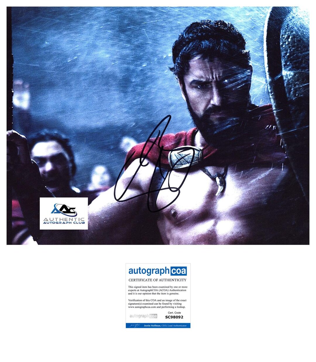 Gerard Butler Autograph Signed 11x14 Photo 300 Leonidas Acoa - Etsy