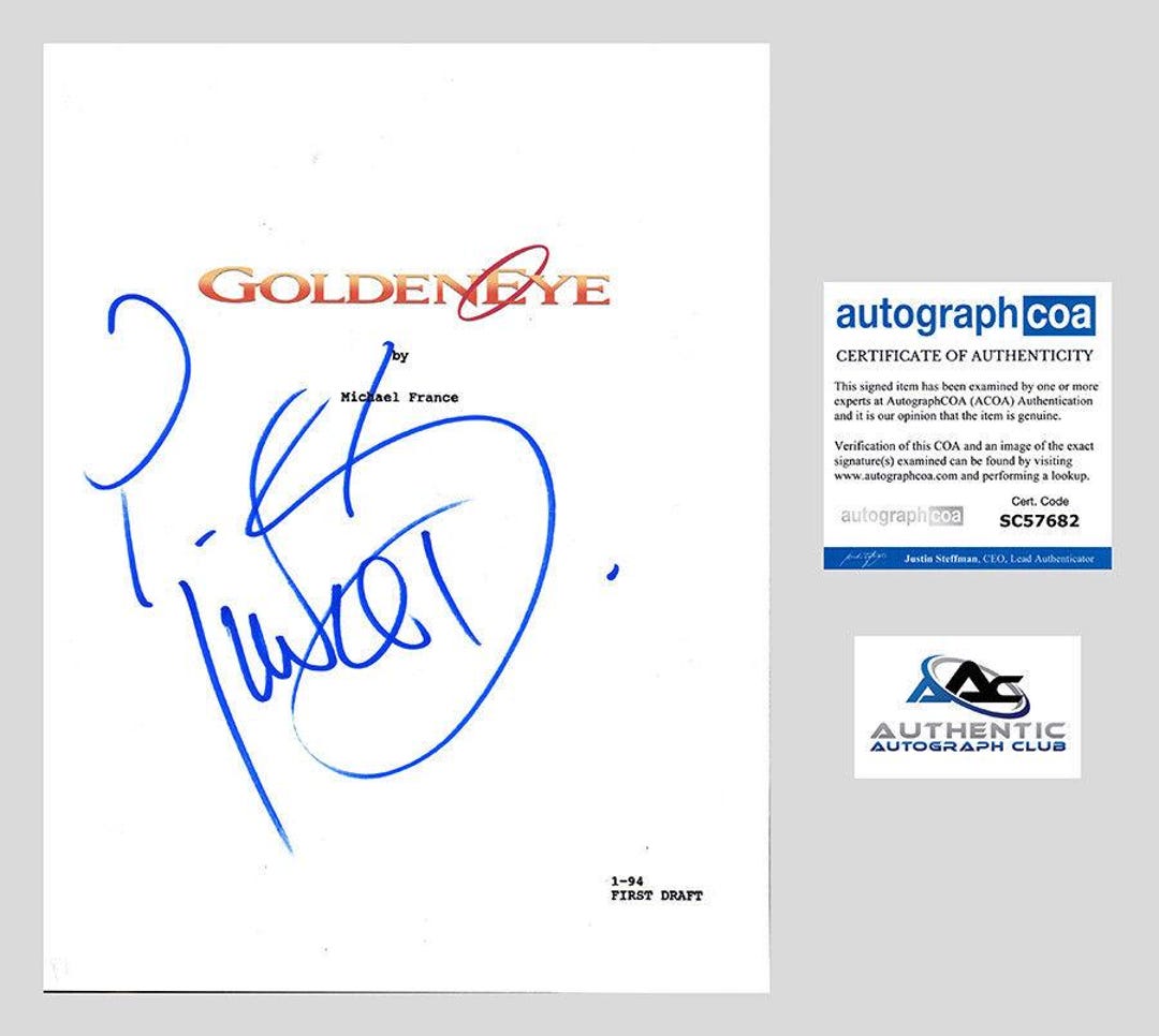 Pierce Brosnan Autograph Signed Goldeneye James Bond Full Script Acoa ...