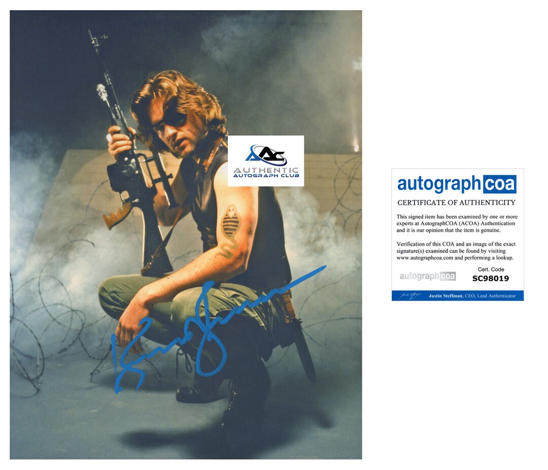 Kurt Russell Autograph Signed 8x10 Photo Acoa - Etsy