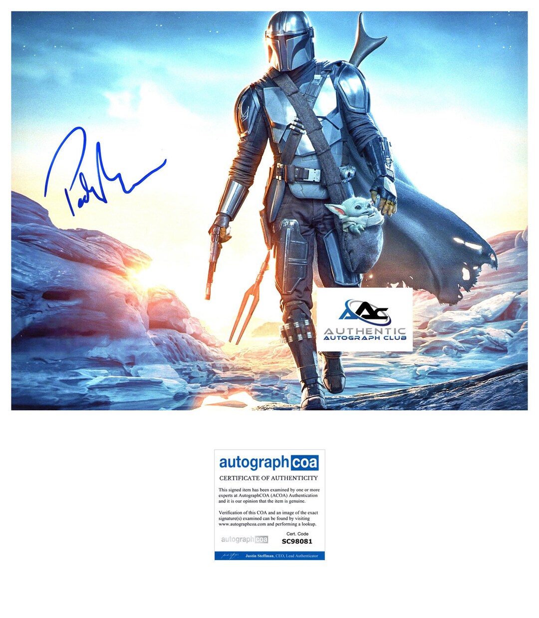 Pedro Pascal Autograph Signed 11x14 Photo Star Wars the Mandalorian ...