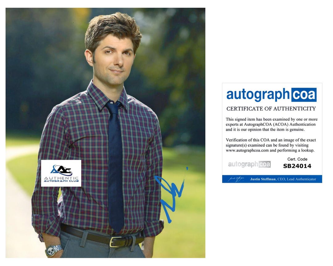 Adam Scott Autograph Signed 8x10 Photo Parks and Recreation Acoa - Etsy