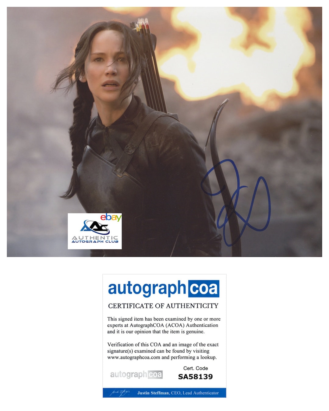 Jennifer Lawrence Autograph Signed 8x10 Photo Hunger Games - Etsy