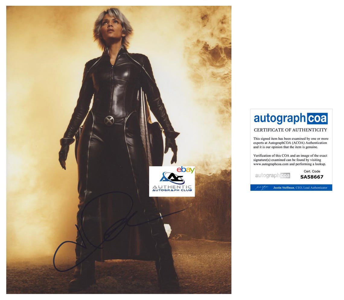Halle Berry Autograph Signed 11x14 Photo X-men Storm Acoa - Etsy