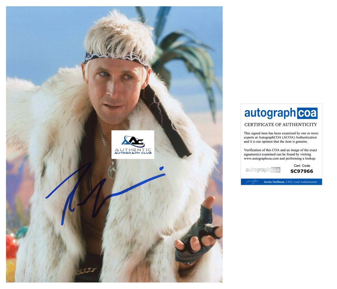 Ryan Gosling Autograph Signed 8x10 Photo Ken Barbie Movie Acoa - Etsy
