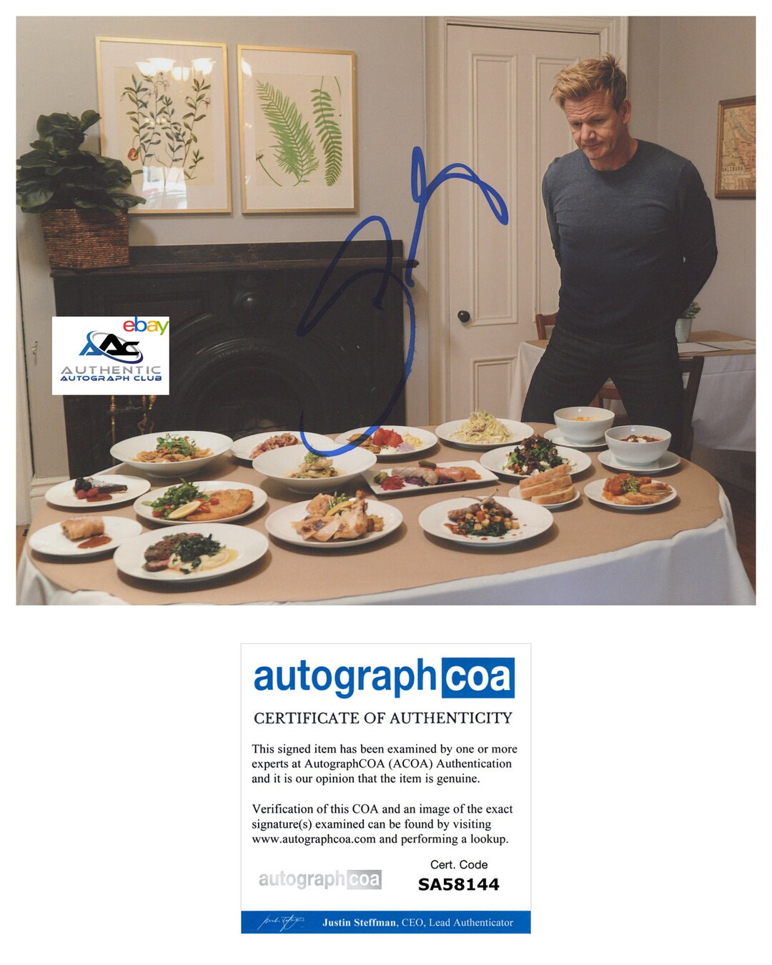 Gordon Ramsay Autograph Signed 8x10 Photo Masterchef Hell's Kitchen ...