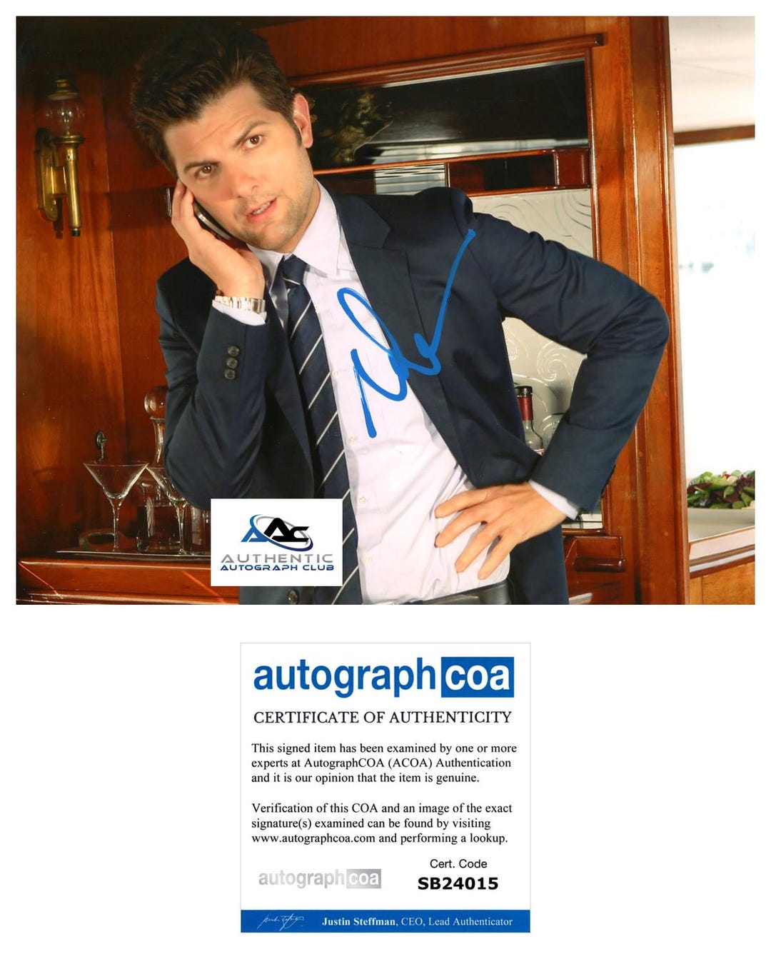 Adam Scott Autograph Signed 8x10 Photo Parks and Recreation Acoa - Etsy