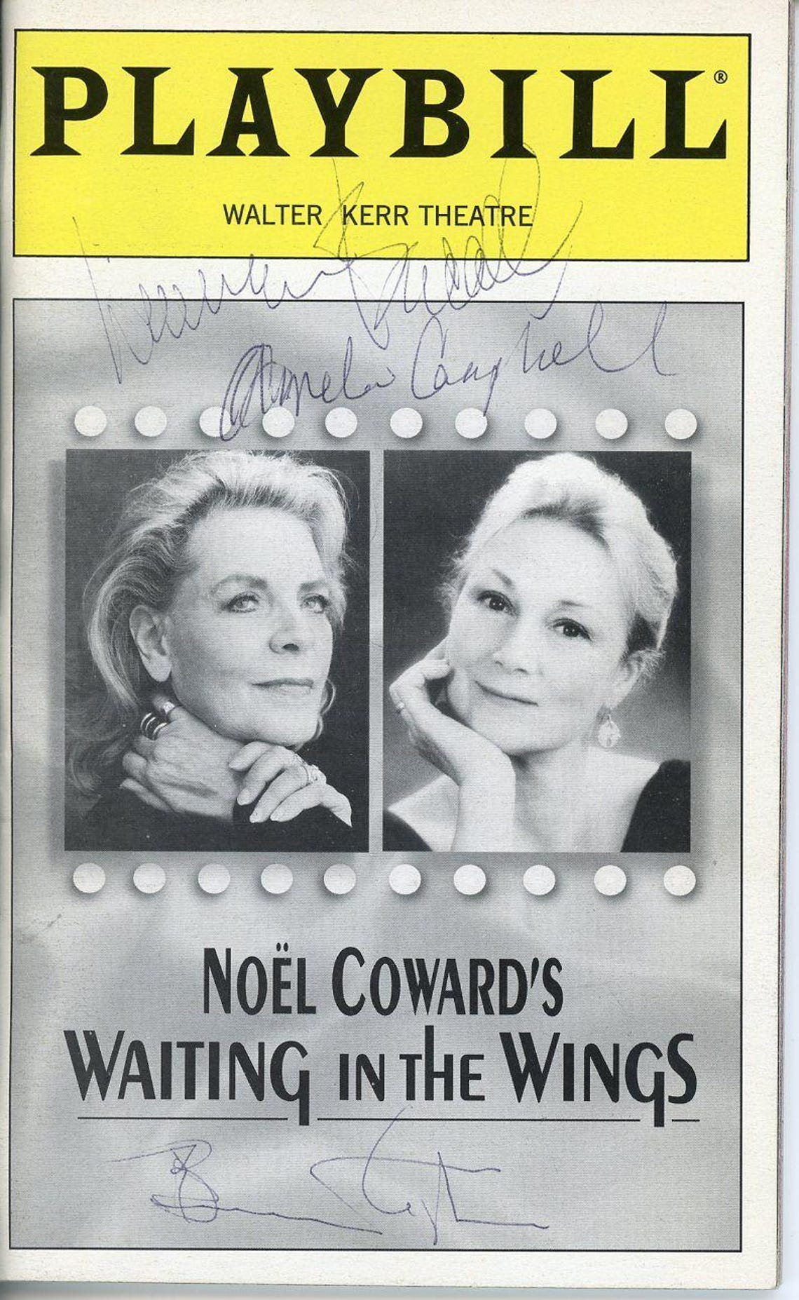 Lauren Bacall Autograph Signed Waiting in the Wings Playbill Coa - Etsy