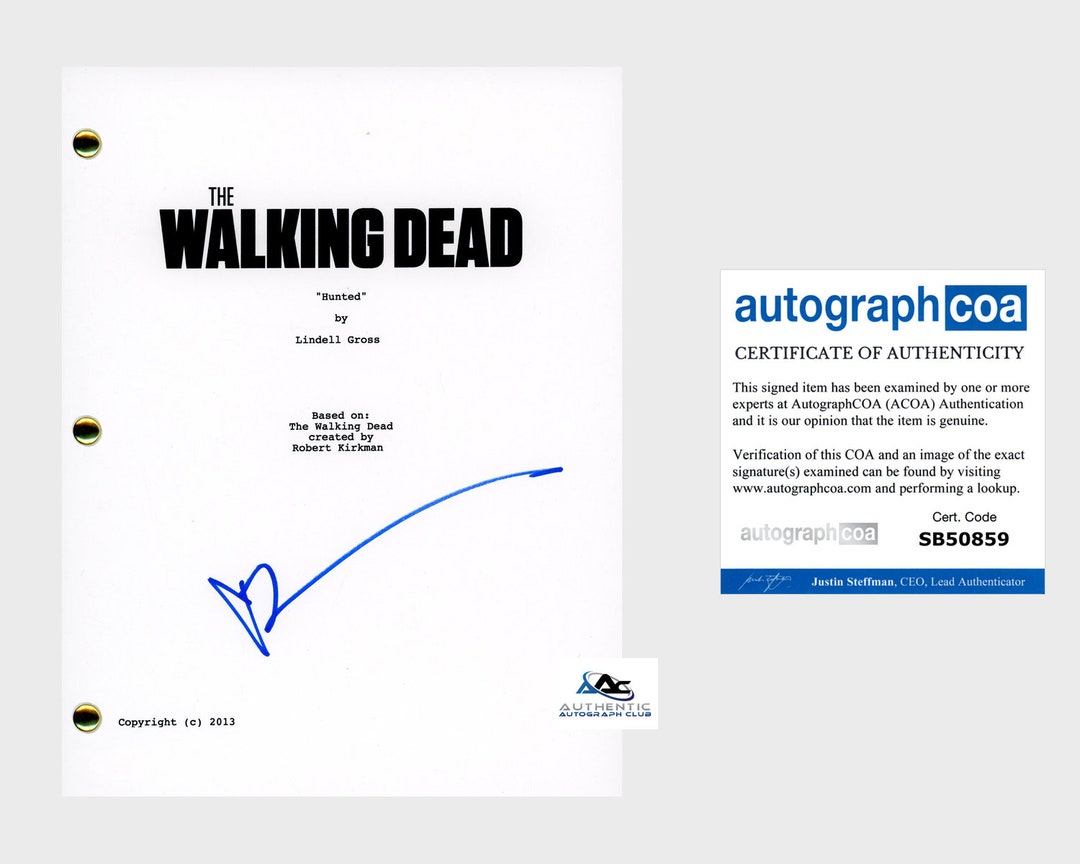 Norman Reedus Autograph Signed the Walking Dead Hunted Full Script Acoa ...