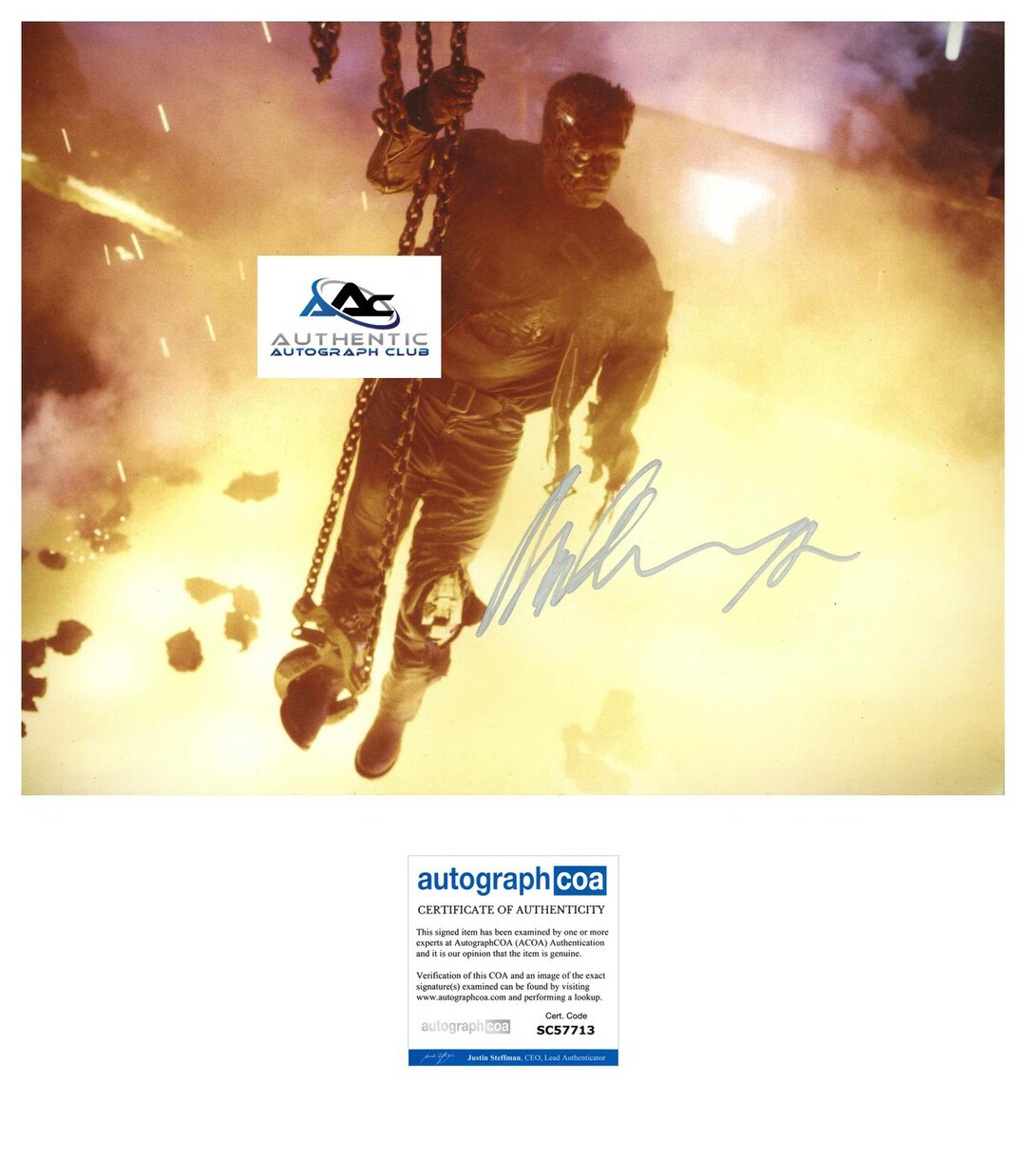 Arnold Schwarzenegger Autograph Signed 11x14 Photo Terminator Acoa - Etsy