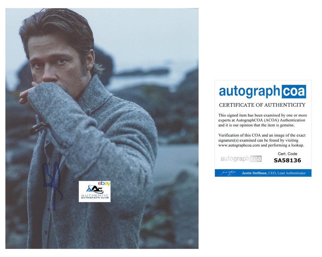 Brad Pitt Autograph Signed 8x10 Photo Acoa - Etsy