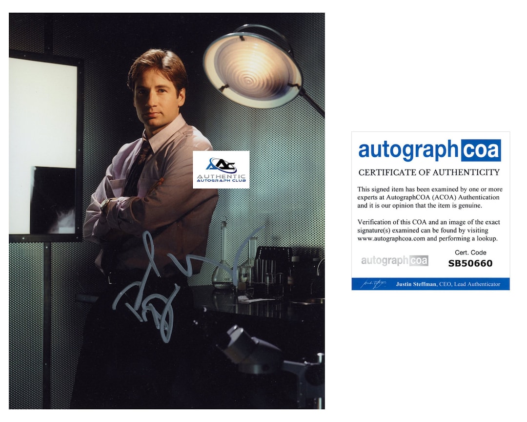 David Duchovny Autograph Signed 8x10 Photo X-files Acoa - Etsy