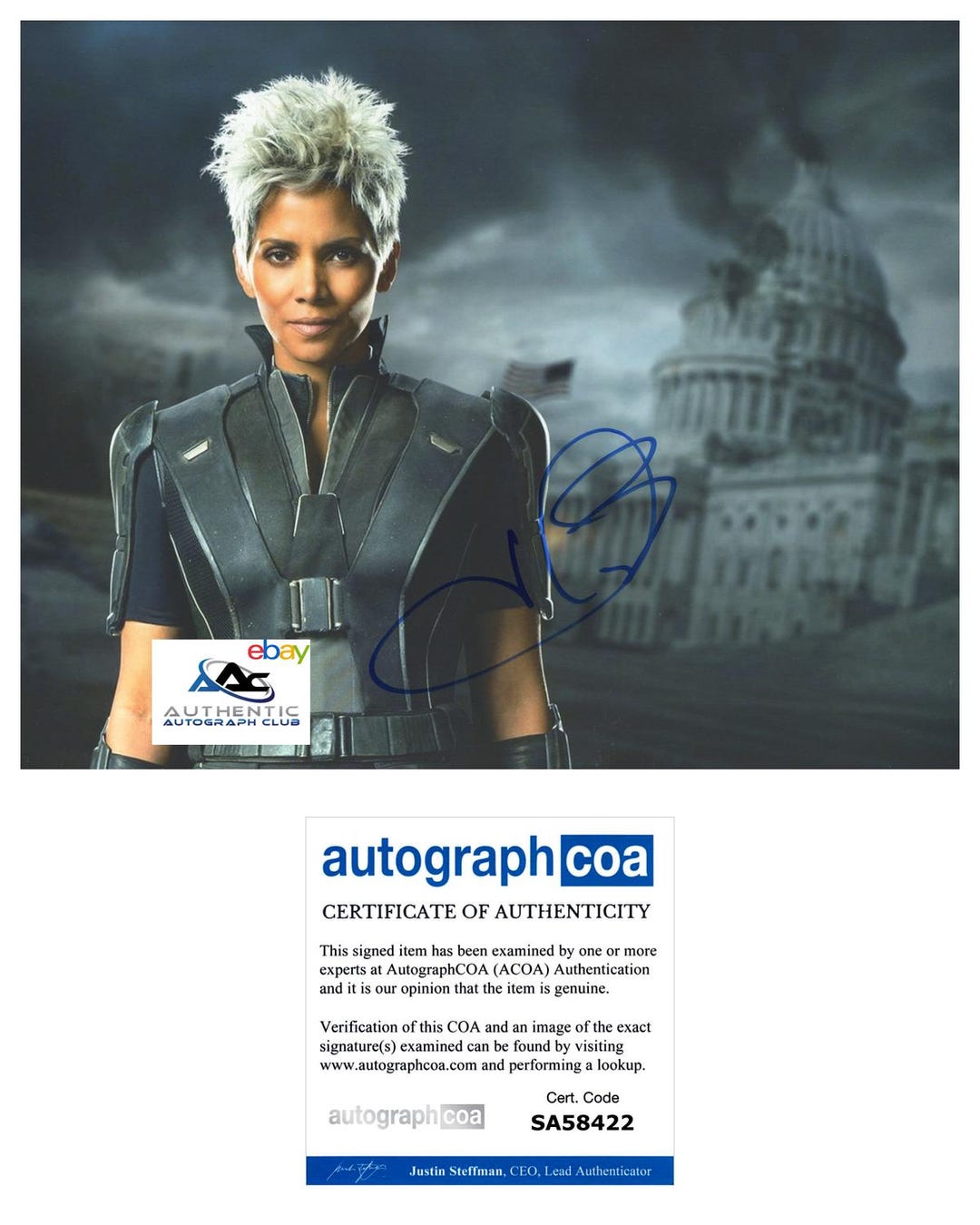 Halle Berry Autograph Signed 8x10 Photo X-men Storm Acoa - Etsy