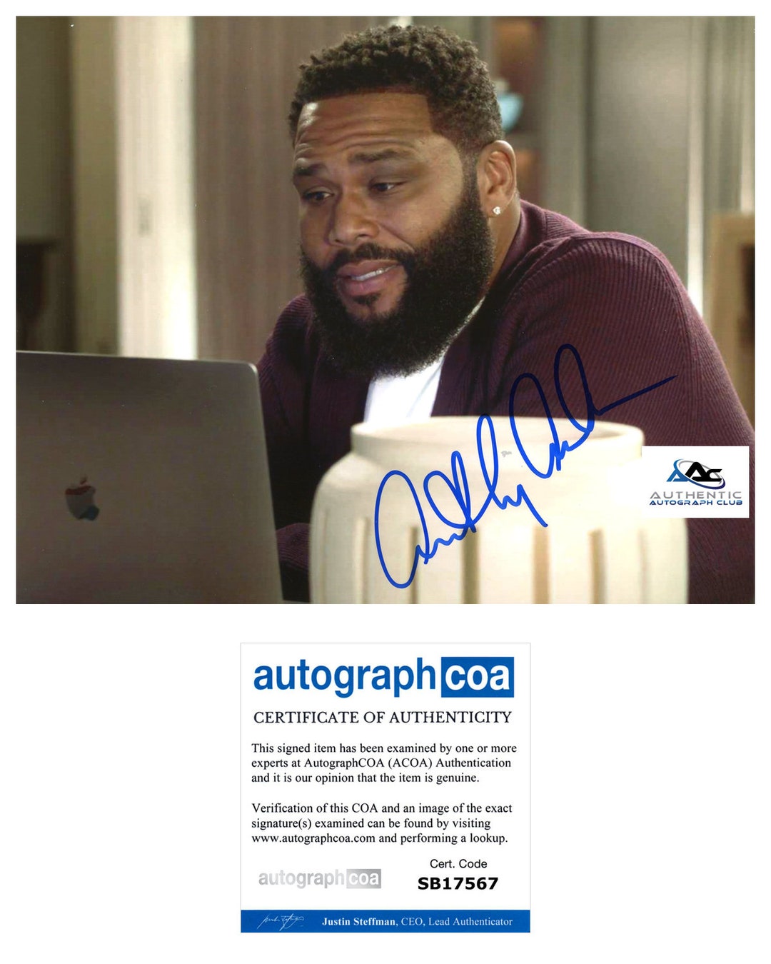 Anthony Anderson Autograph Signed 8x10 Photo Acoa - Etsy