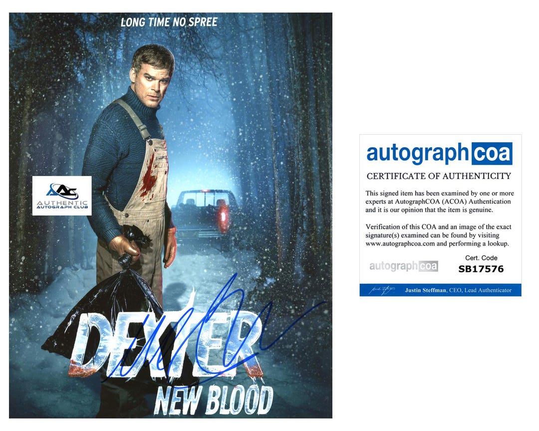 Michael C Hall Autograph Signed 8x10 Photo Dexter Acoa - Etsy