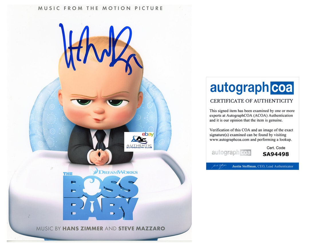 Composer Hans Zimmer Autograph Signed 8x10 Photo Boss Baby - Etsy
