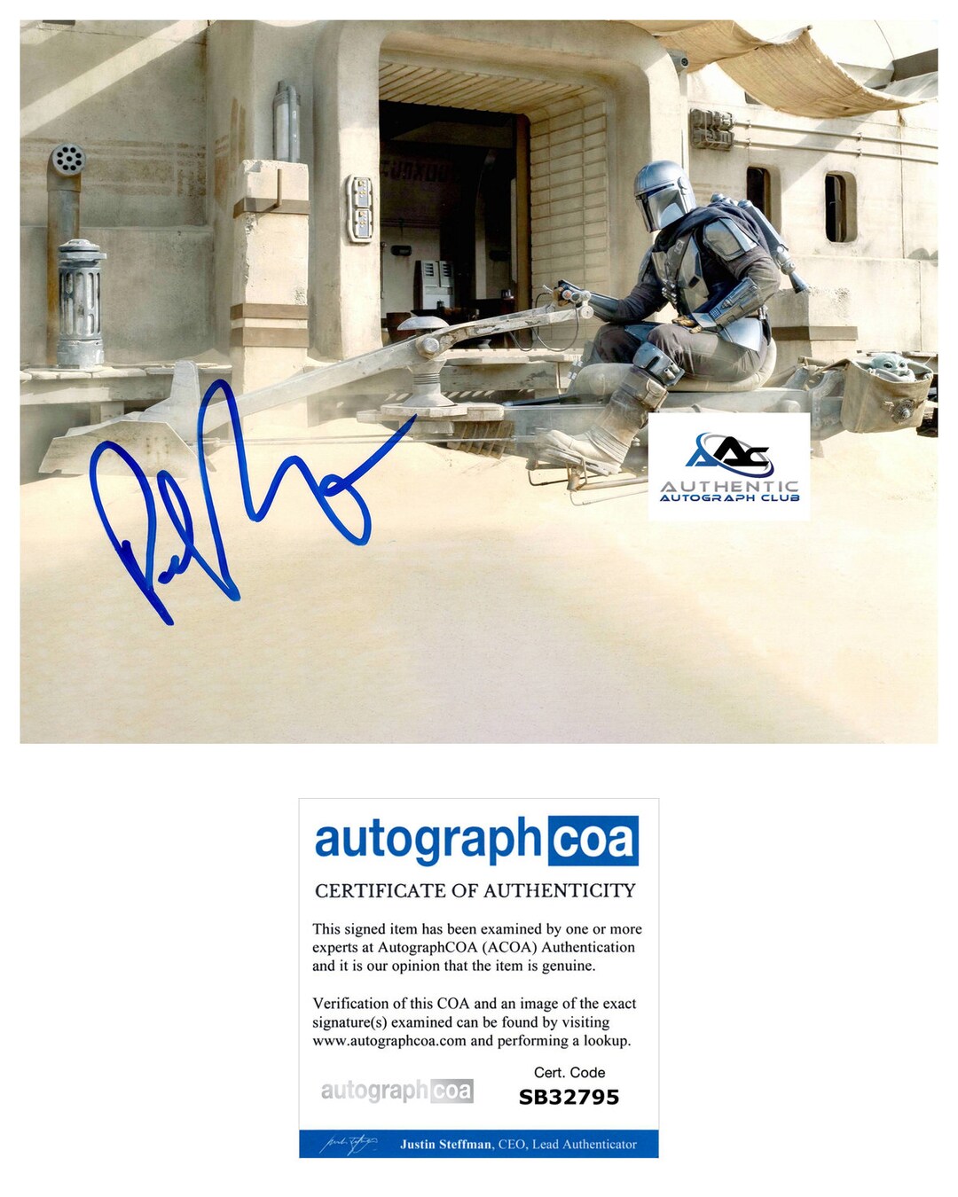 Pedro Pascal Autograph Signed 8x10 Photo Star Wars the Mandalorian Acoa ...