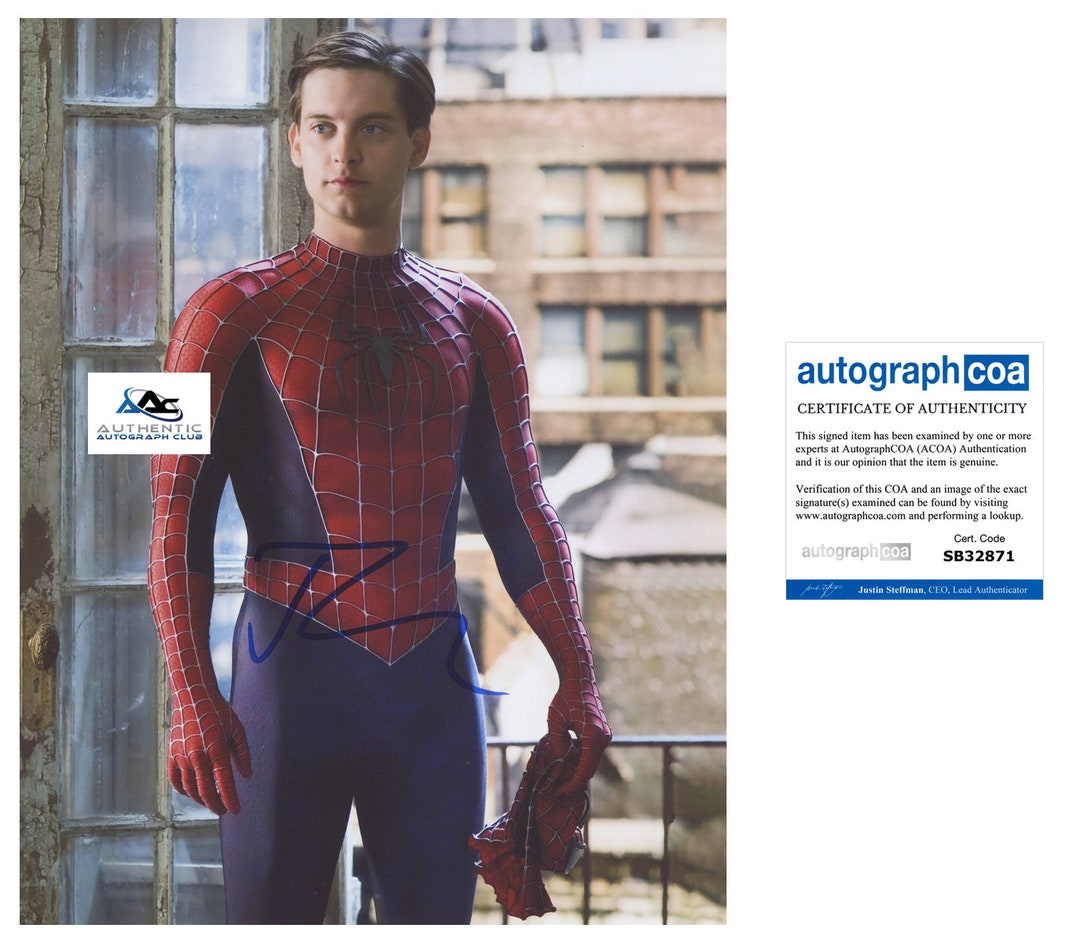 Tobey Maguire Autograph Signed 11x14 Photo Spiderman Spider-man Marvel ...