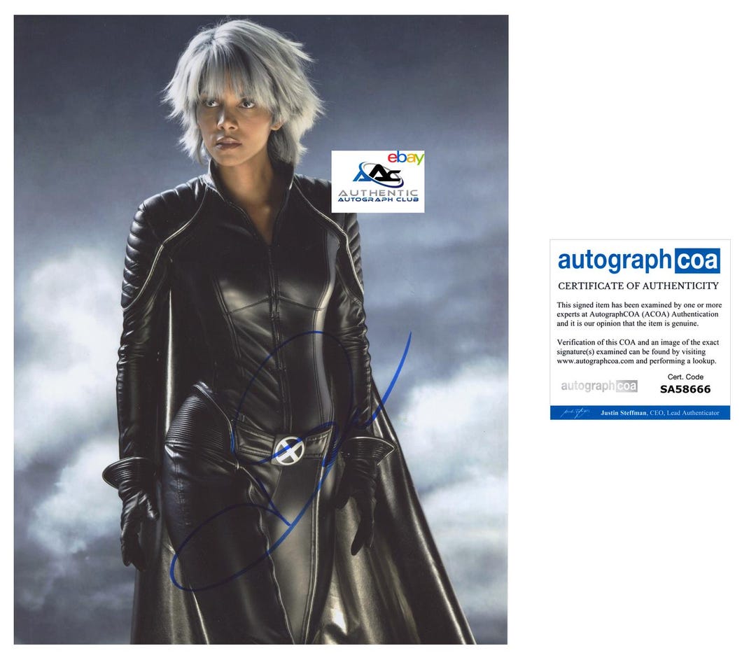 Halle Berry Autograph Signed 11x14 Photo X-men Storm Acoa - Etsy