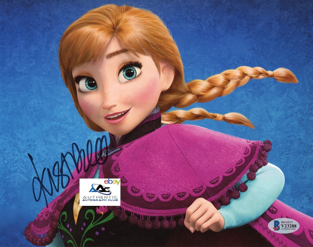 Kristen Bell Autograph Signed 8x10 Photo Anna Frozen Full Name Beckett ...